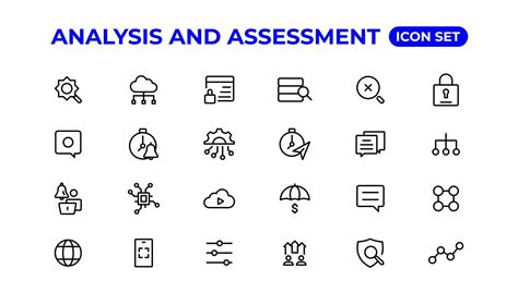 Analysis And Assessment Line Icons Collectionthin Outline Icons Pack 42058321 Vector Art At