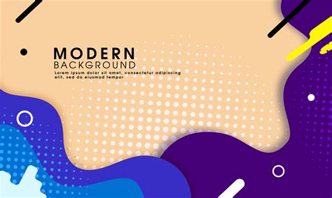 Modern Abstract Flowing Shapes And Halftone 676574 Vector Art At Vecteezy