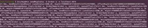 No New Line In Mqadmin Sendmsgstatus · Issue 4165 · Apacherocketmq
