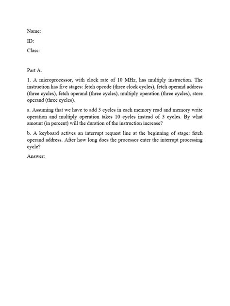 Ex 1 C01 Assignment 1 Pdf Random Access Memory Computer Data Storage