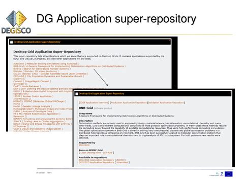 DEGISCO Project Desktop Grids For Application Developers And Users