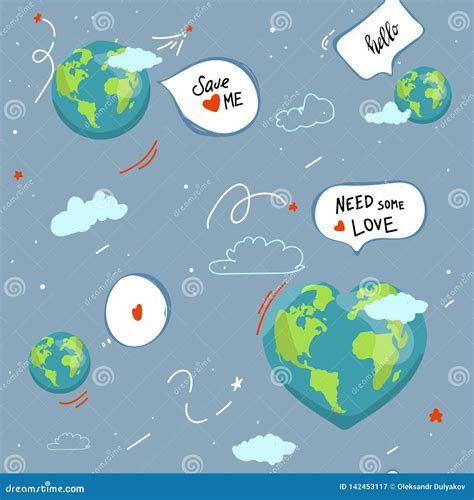 Earth Speech Bubble Cartoon Globe Web Icons Green Happy Nature