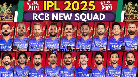 RCB Team 2025 Players List Royal Challengers Bangalore