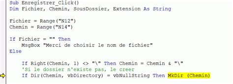 enregistrer un fichier excel via macro
