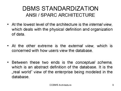 distributed dbms architecture architecture defines the structure