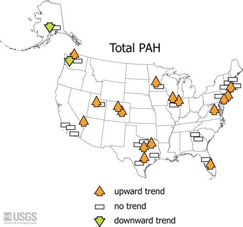 Usgs Nawqa Trends In Pahs In Lake Bed Sediment 1970 To Present