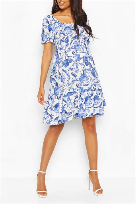 Maternity Floral Woven Smock Dress Boohoo