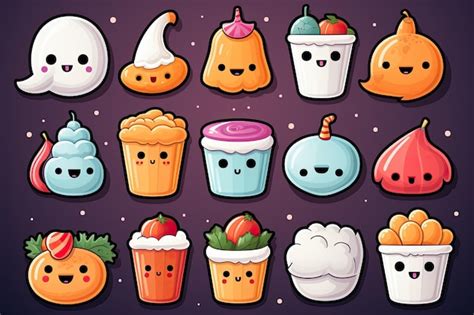 Premium Ai Image Halloween Candy Stickers Ai Generative