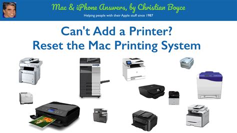 Can T Add A Printer Reset The Mac Printing System By Christian Babece