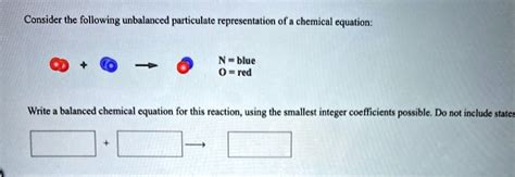 solved consider the following unbalanced particulate representation of a chemical equation