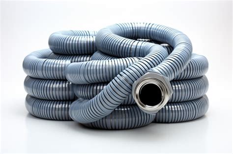 Premium Photo Corrugated Hoses On White Background