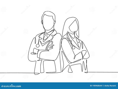 One Continuous Single Line Drawing Of Young Couple Male And Female