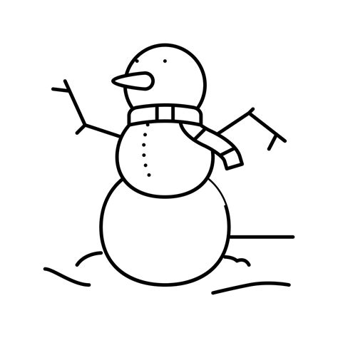 Snowfall Winter Line Icon Vector Illustration 19543016 Vector Art At