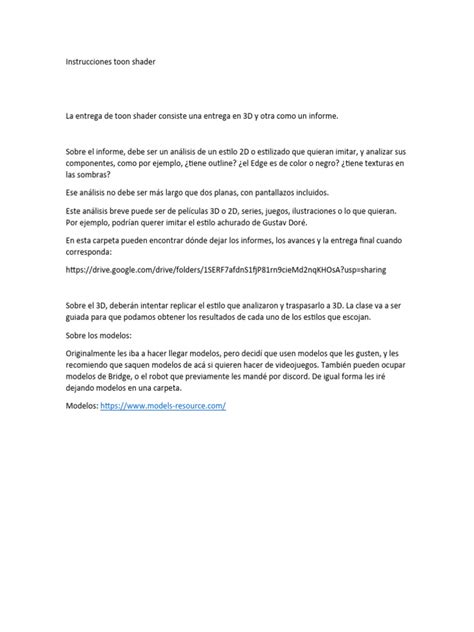 Instrucciones Toon Shader Pdf