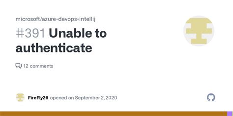 Unable To Authenticate · Issue 391 · Microsoftazure Devops Intellij