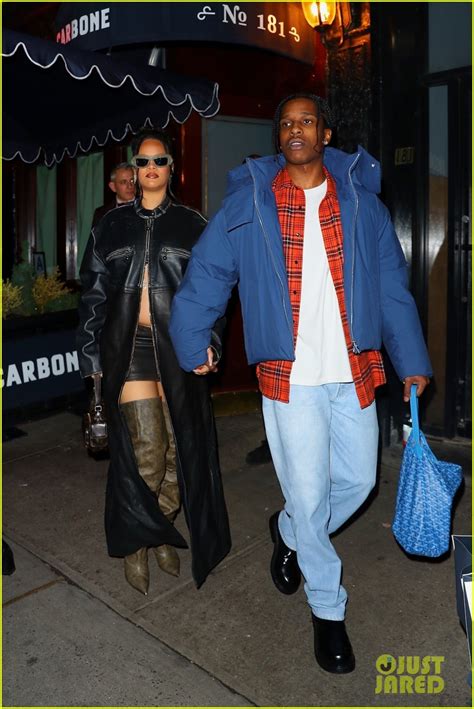 Photo Rihanna Leather Look For Date Night With Asap Rocky 04 Photo