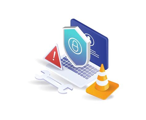 Premium Vector Fix Computer Security Problems Premium Vector Fix Computer Security Problems