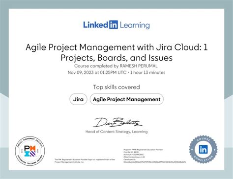 Ramesh Perumal On Linkedin Certificate Of Completion