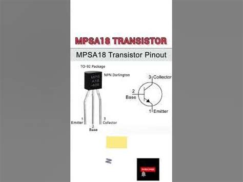 MPSA18 TRANSISTOR PINOUT #akexperiment #electronic #pinout #MPSA18 #npn ...