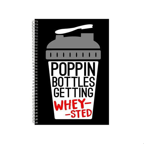 Gym Poppin Bottles Notebook T Idea A4 Notepad Pad 66 Shop Today