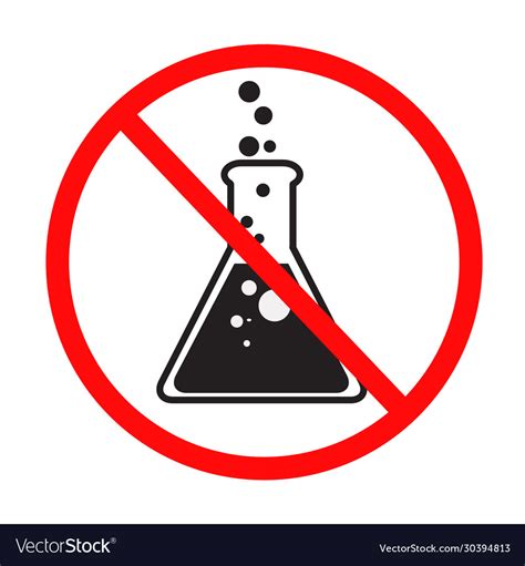 No Chemical Additives Icon On White Background Vector Image
