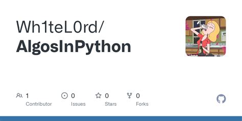 GitHub Wh TeL Rd AlgosInPython