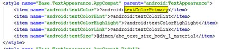 Android Style Attribute Textcolorprimary Not Found Stack Overflow