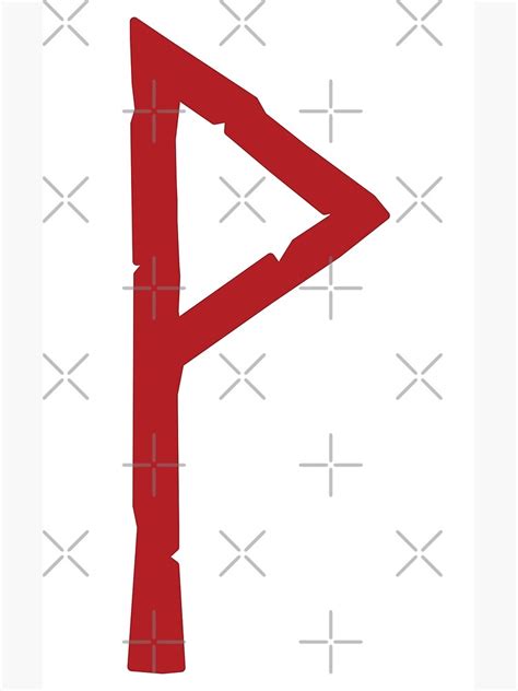 Viking Rune Wunjo Elder Futhark Runic Joy Symbol Poster For Sale By