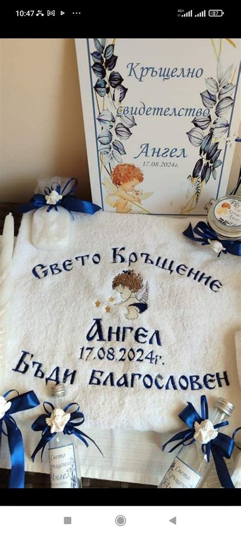 Кръщене Свещ с името на детето и датата на кръщенето гравирано Цена