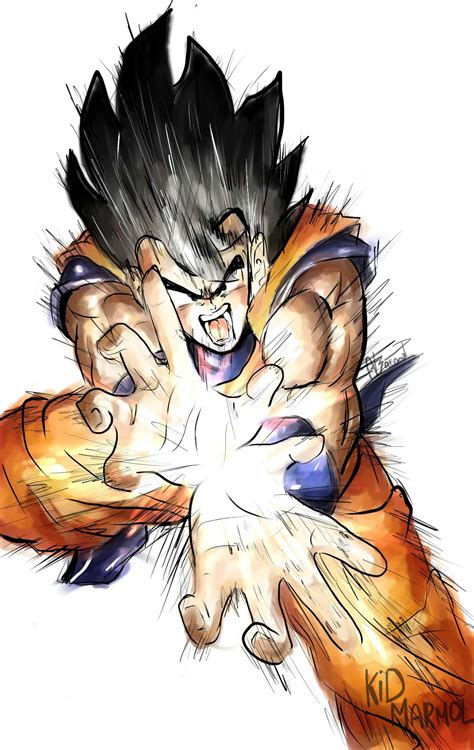 Goku Kamehameha By Kidmarmol On Deviantart