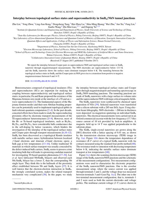 Pdf Interplay Between Topological Surface States And