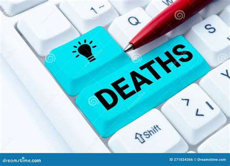 Conceptual Caption Deaths Business Showcase Permanent Cessation Of All