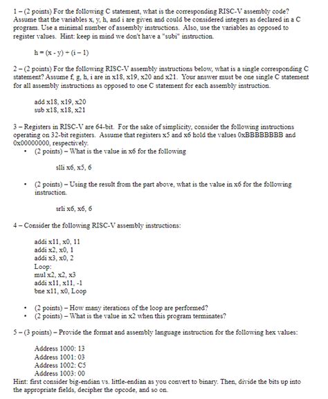 [solved] 1 2 points for the following c statemen solutioninn