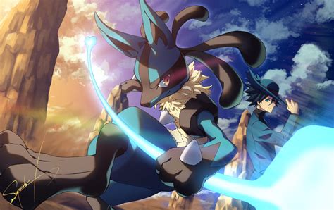 Lucario And Riley Pokemon And More Drawn By Akiwashi Danbooru