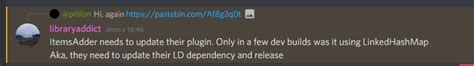Bug 117 Could Not Pass Event Chunkunloadevent To Itemsadder V240
