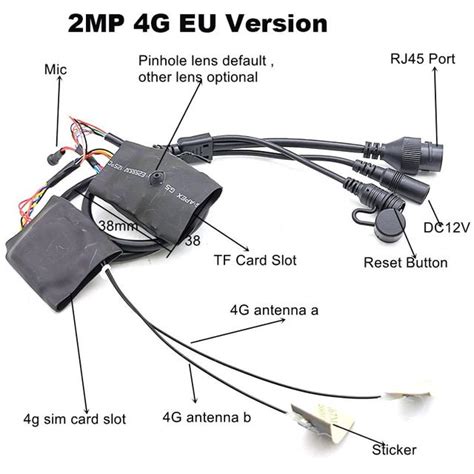 Camhi App Diy 3g โมดูลซิมกล้อง Ip 5mp Imx335 1920p ไร้สายมินิ4g ขาพิน