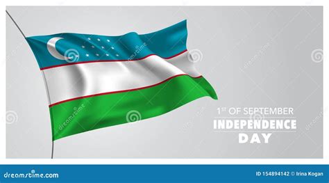 Tarjeta De Felicitación Feliz Del Día De La Independencia De Uzbekistán