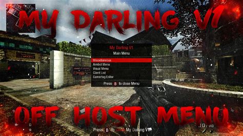 NEW BO My Darling V OFF Host Mod Menu RGH JTAG YouTube