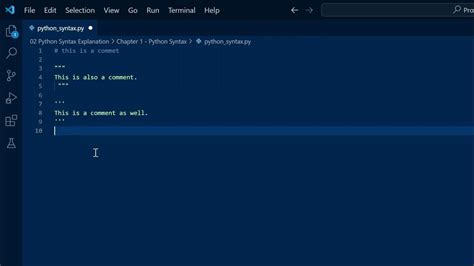 Chapter 1 Basics Of Python Syntax Youtube