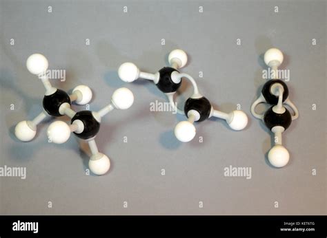 Molecule Model Of The Organic Chemicals Left To Right Ethane Ethene