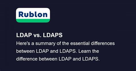 Ldap Vs Ldaps Whats The Difference R Rublon