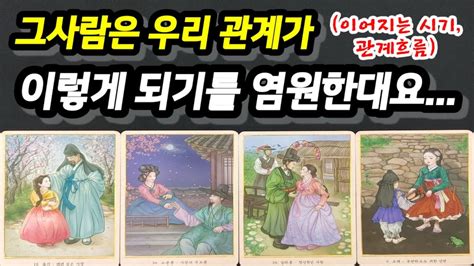 그사람은 우리 관계가 이렇게 되기를 염원한대요이어지기는 시기관계흐름알려드릴께요~ Youtube