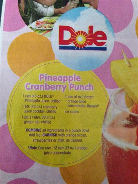 Pineapple Cranberry Punch Cranberry Punch Ginger Ale Cranberry