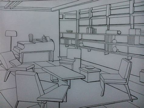Vjs Interior Architecture Journey Perspective Drawing Tracing On