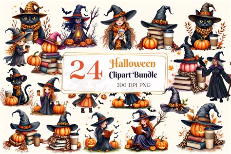 24 Halloween Clipart Png Bundle Graphic By Three Dove · Creative Fabrica
