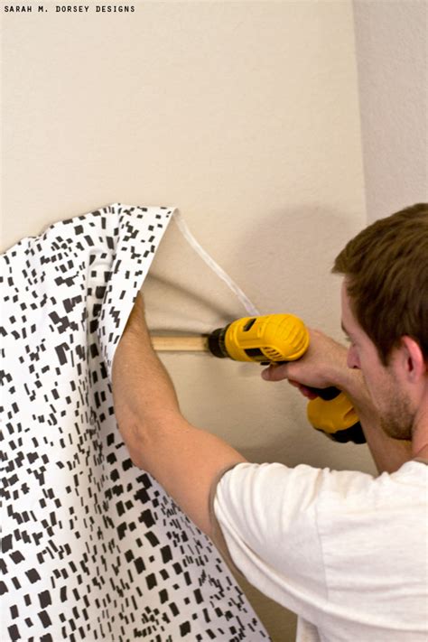 Sarah M Dorsey Designs Fabric Panel Wall Feature Tutorial