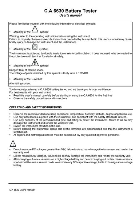 Battery Tester Manual Pdf
