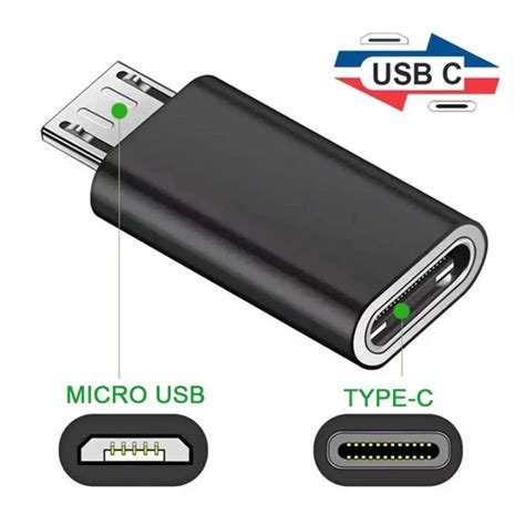 ตัวเชื่อมอะแดปเตอร์ชาร์จแอนดรอยด์สำหรับผู้ชาย Usb ตัวเมียเป็น Micro Usb