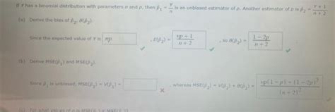 solved if y has a binomial distribution with parameters n and othen