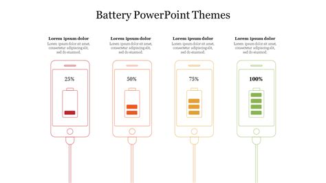 Explore Now Battery Powerpoint Themes Template Slide